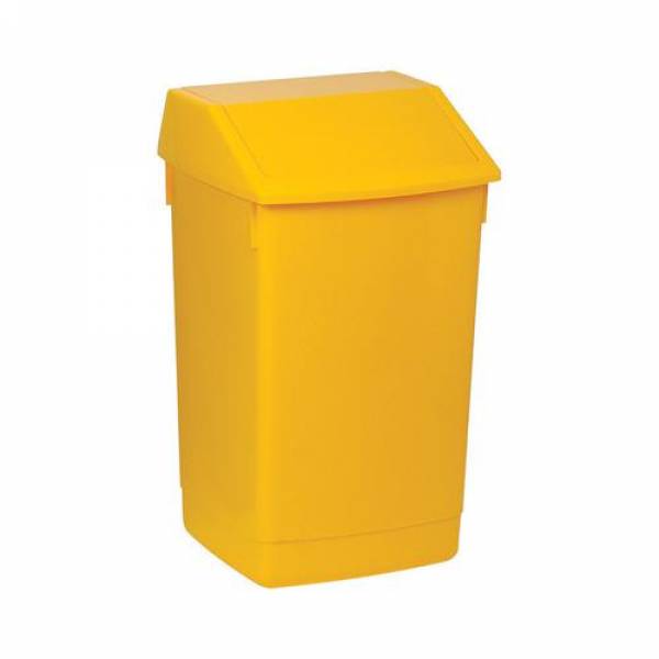 Addis 60 Litre Flip Top Bin Yellow Base 510901