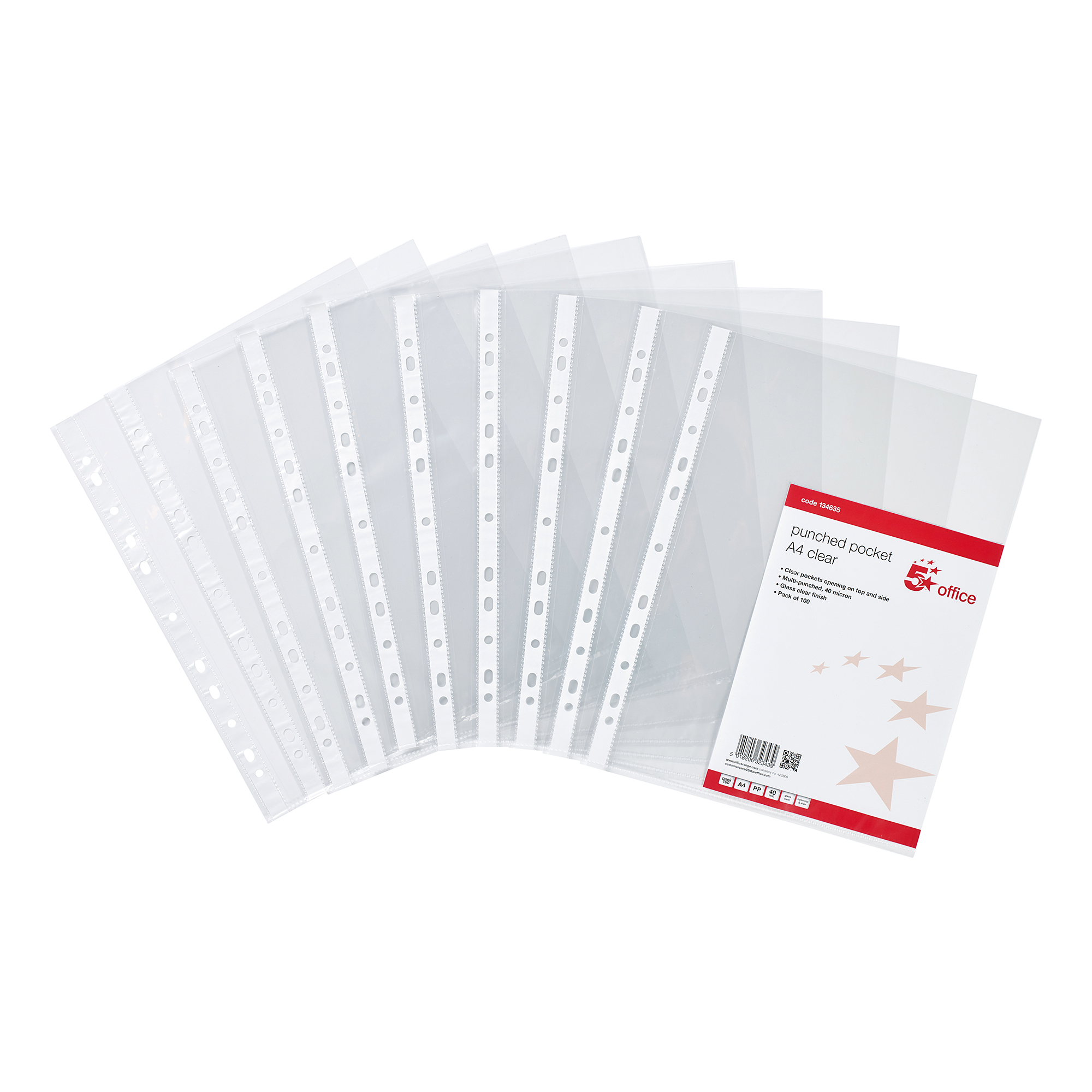 5 Star Office Punched Pocket Polypropylene Top and Side-opening 40 ... 5 Star Office Punched Pocket Polypropylene Top and Side-opening 40 ...