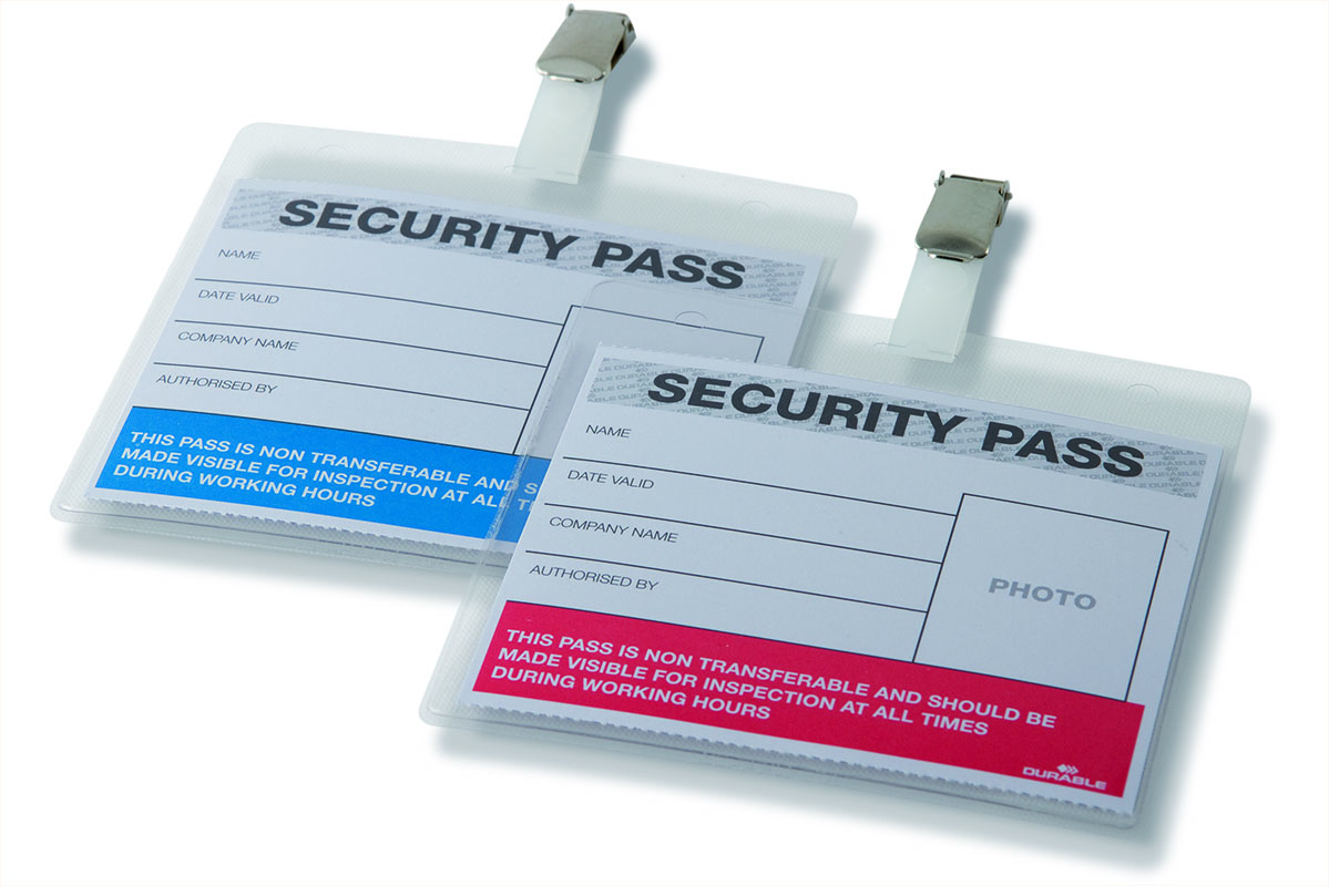 Durable Colour-Coded Security Pass Holder (Pack of 25) 999108004 from ...