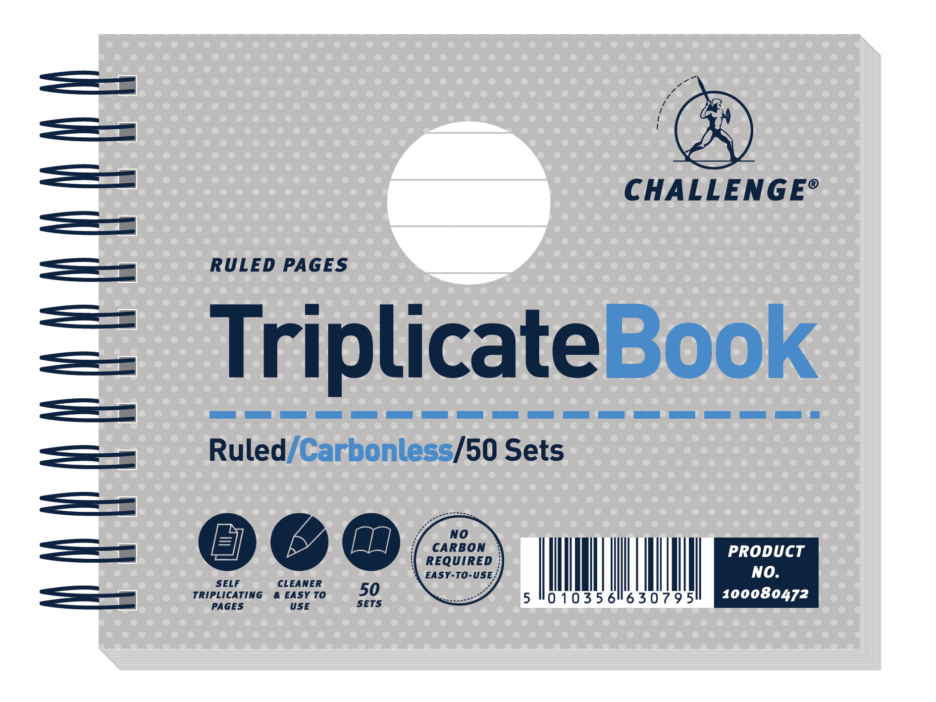 Challenge Wirebound Triplicate Book Ruled Carbonless 50 Sets 105 x ...
