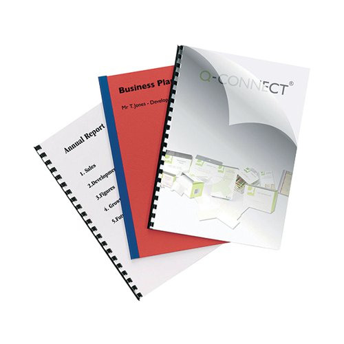 KF24011 Q-Connect Clear A4 PVC Binding, Bright Media Limited KF24011 Q-Connect Clear A4 PVC Binding, Bright Media Limited