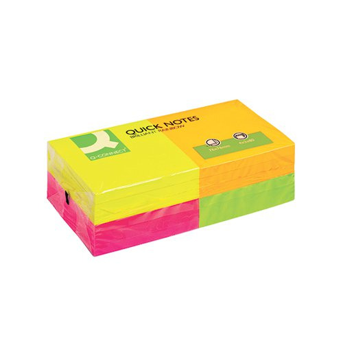 KF10508 Q-Connect Quick Notes 76 x 76mm Neon, Greenstationery