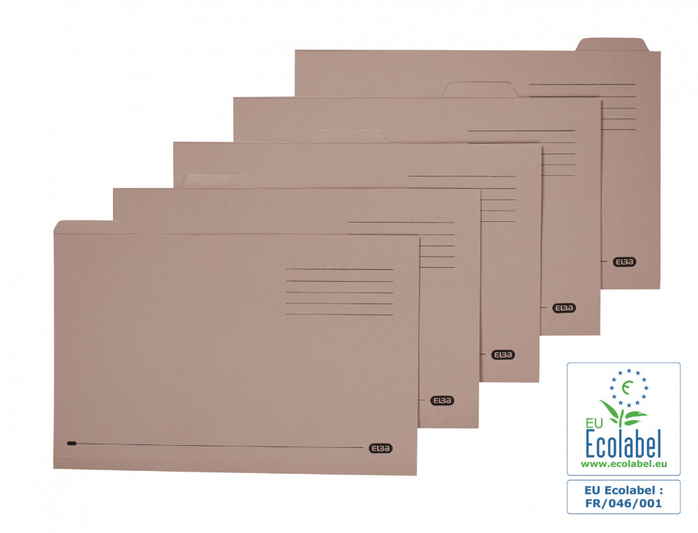 Office Supplies - ELBA TABBED FOLDER 170GSM BUFF PK100