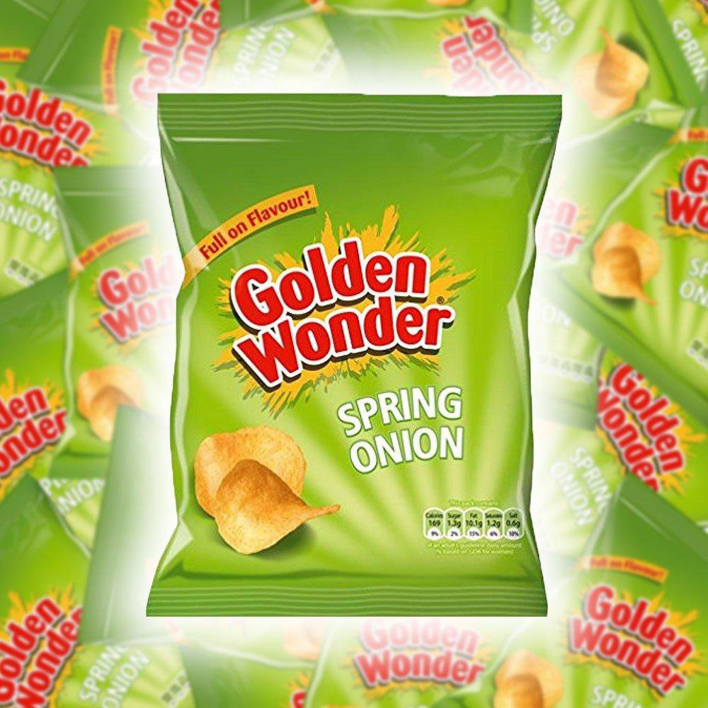 Office Supplies - GOLDEN WONDER CRISPS SPRING ONION PACK 3