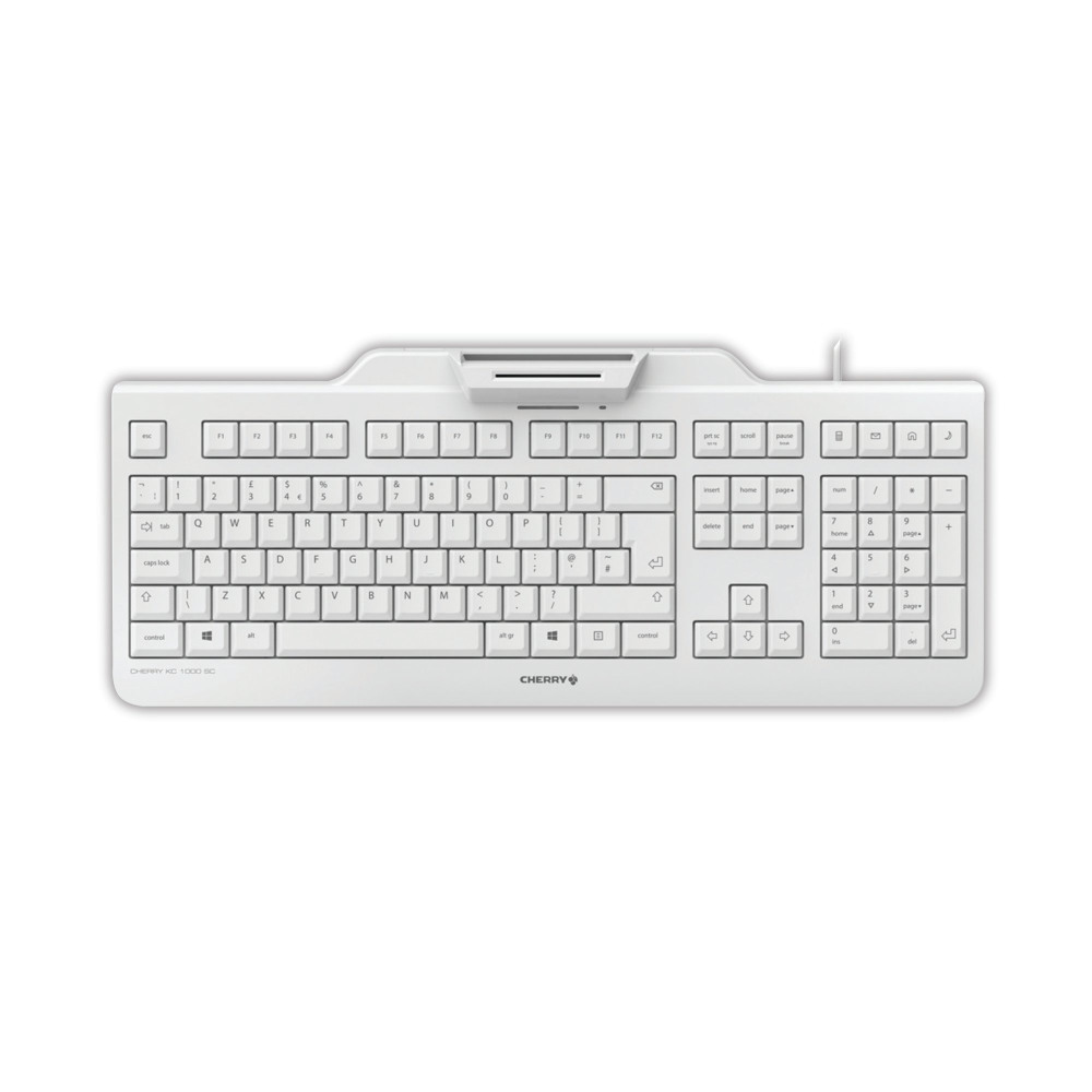 Office Supplies - CHERRY KC 1000 SC KEYBOARD LIGHT GRY