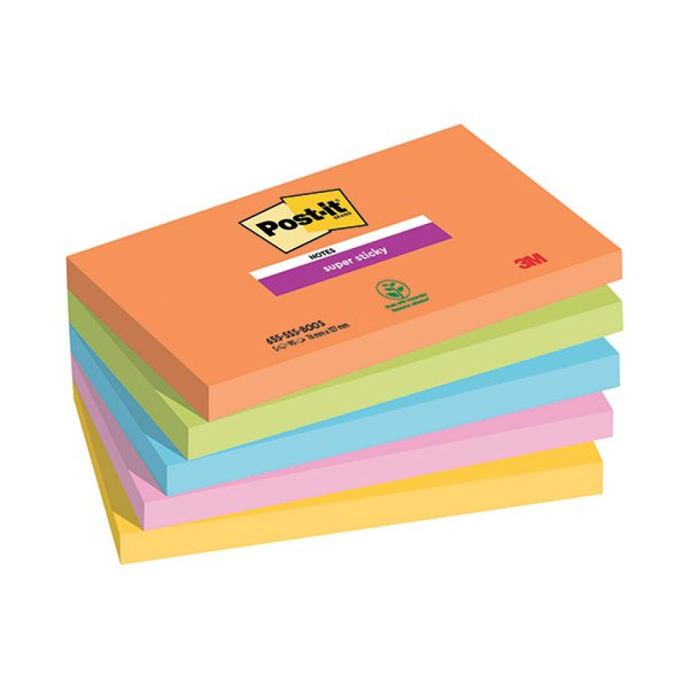 Office Supplies - POST-IT BOOST 76X127MM 90 SHEETS PK5