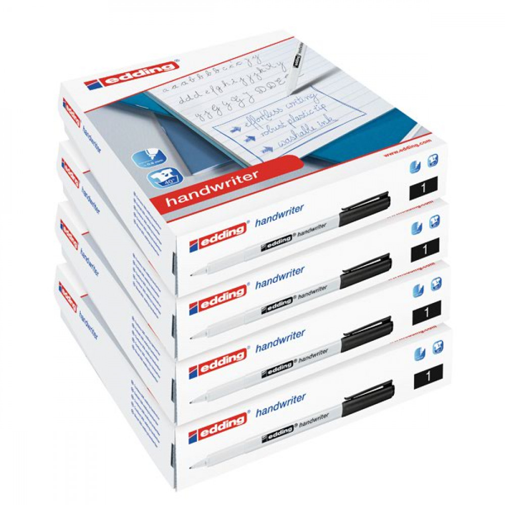Office Supplies - EDDING HANDWRITER BLK PK200 5 FOR 4