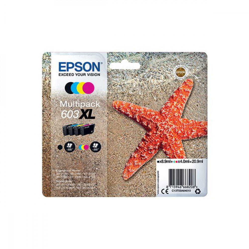 Office Supplies - EPSON 603XL STARFISH INK MLTIPK CMYK
