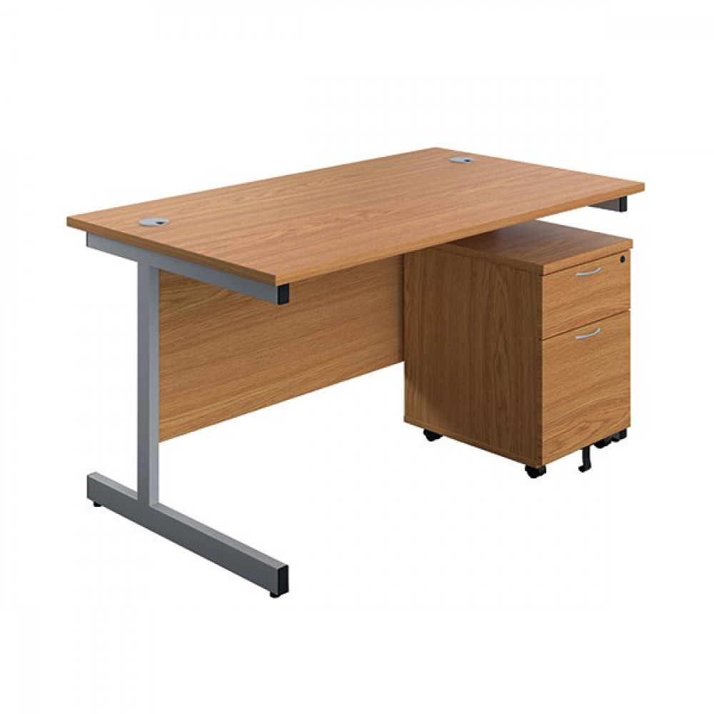 Office Supplies - FIRST DESK AND 2 DRW PED 1600 N/OAK