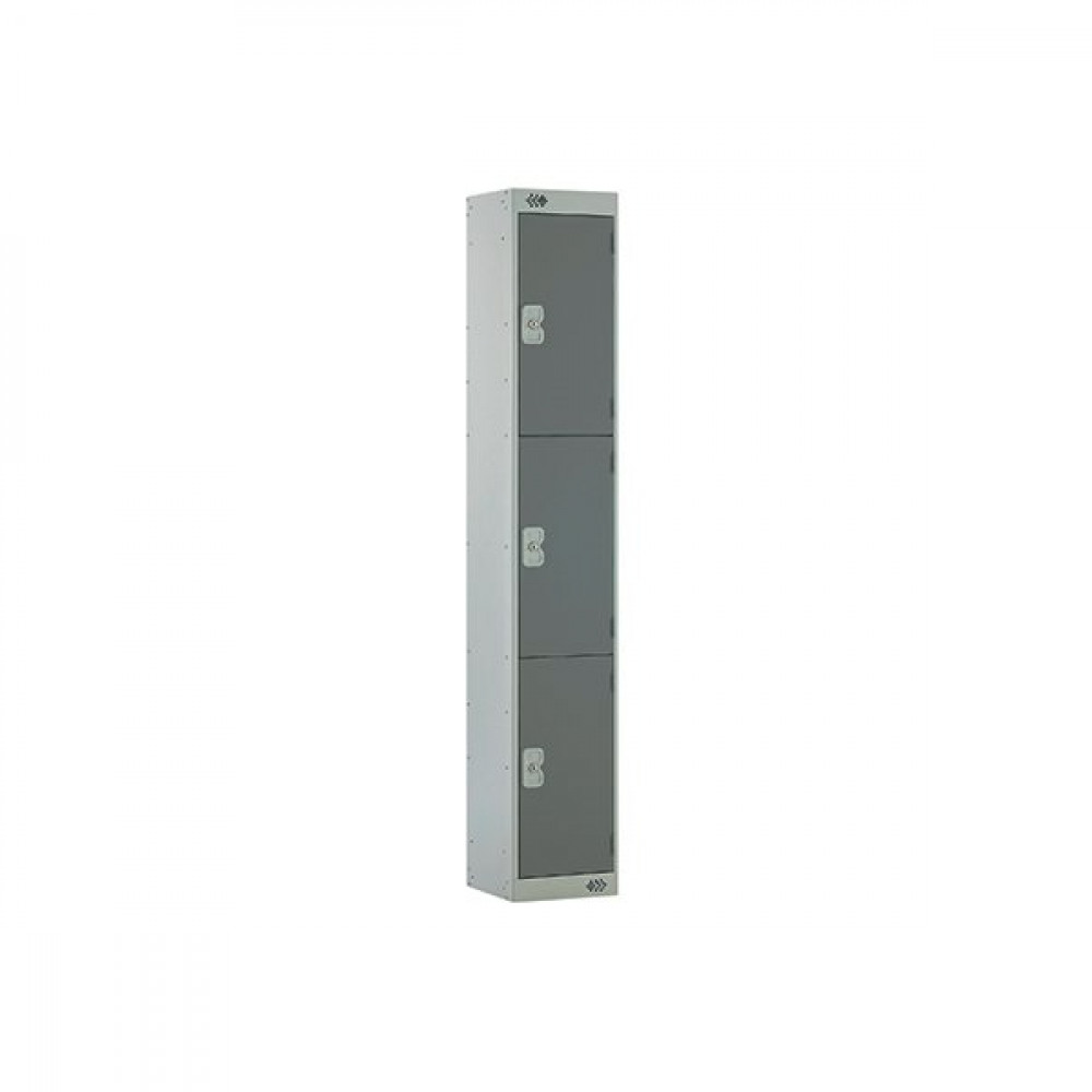 Office Supplies - THREE COMPARTMENT LOCKER 300 D/GREY