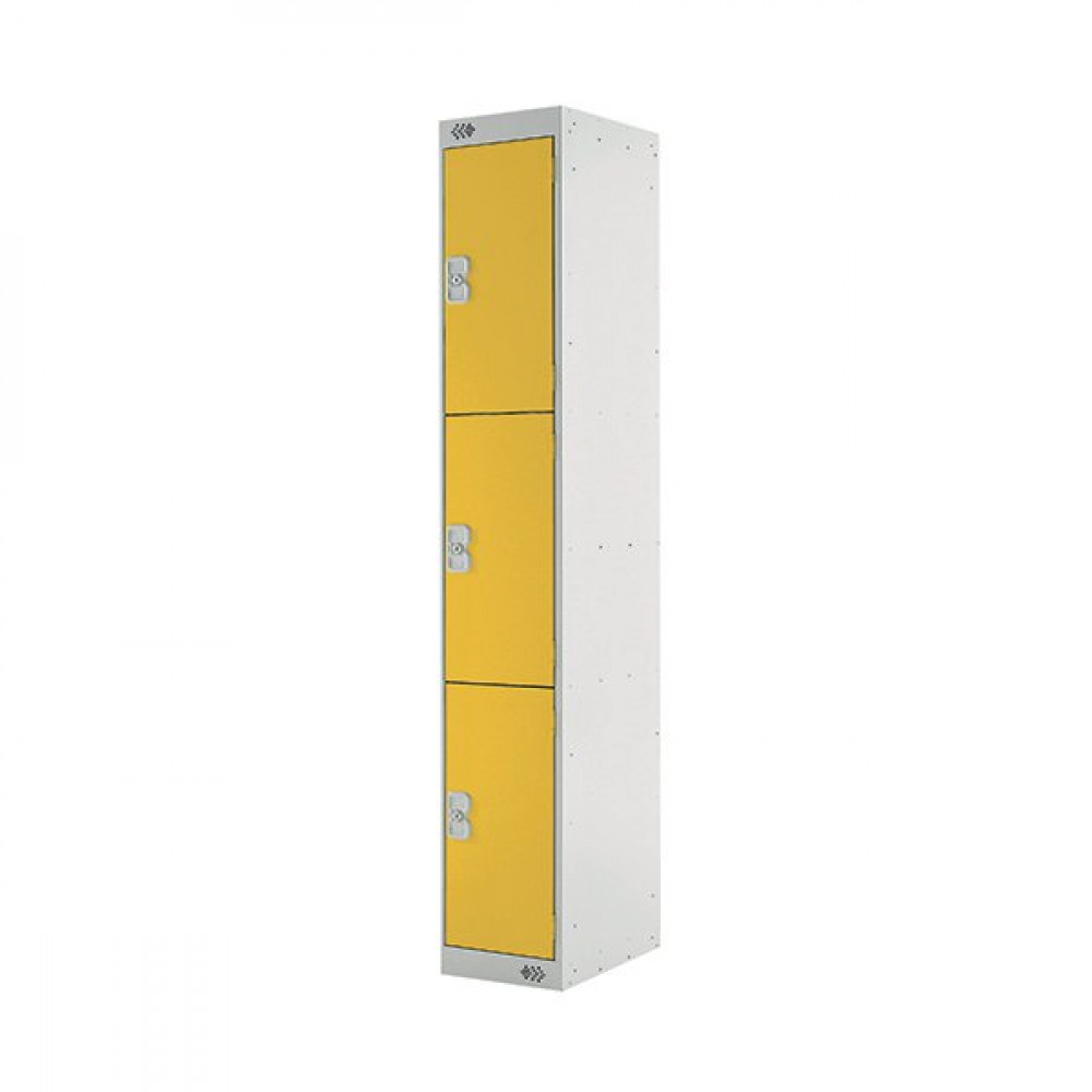 Office Supplies - THREE COMPARTMENT LOCKER 450 YELLOW