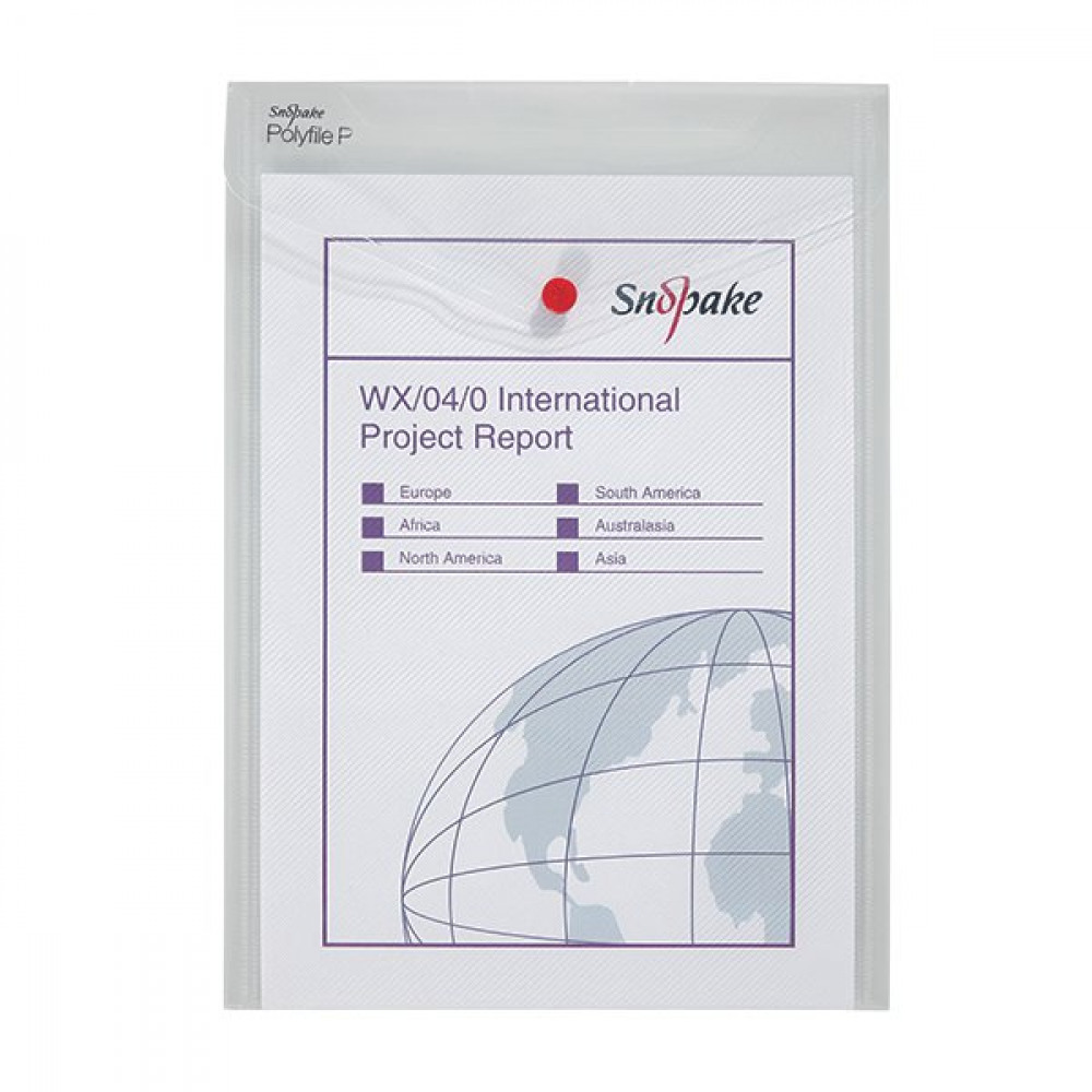 Office Supplies - SNOPAKE POLYFILE PORTRAIT A4 CLR PK5