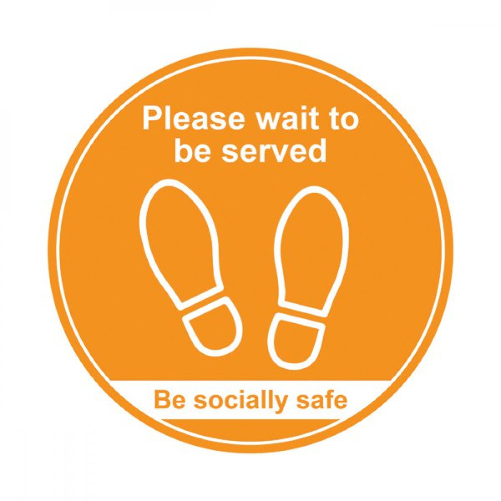 Office Supplies - 400MM FLOOR SIGN WAIT TO BE SERVED